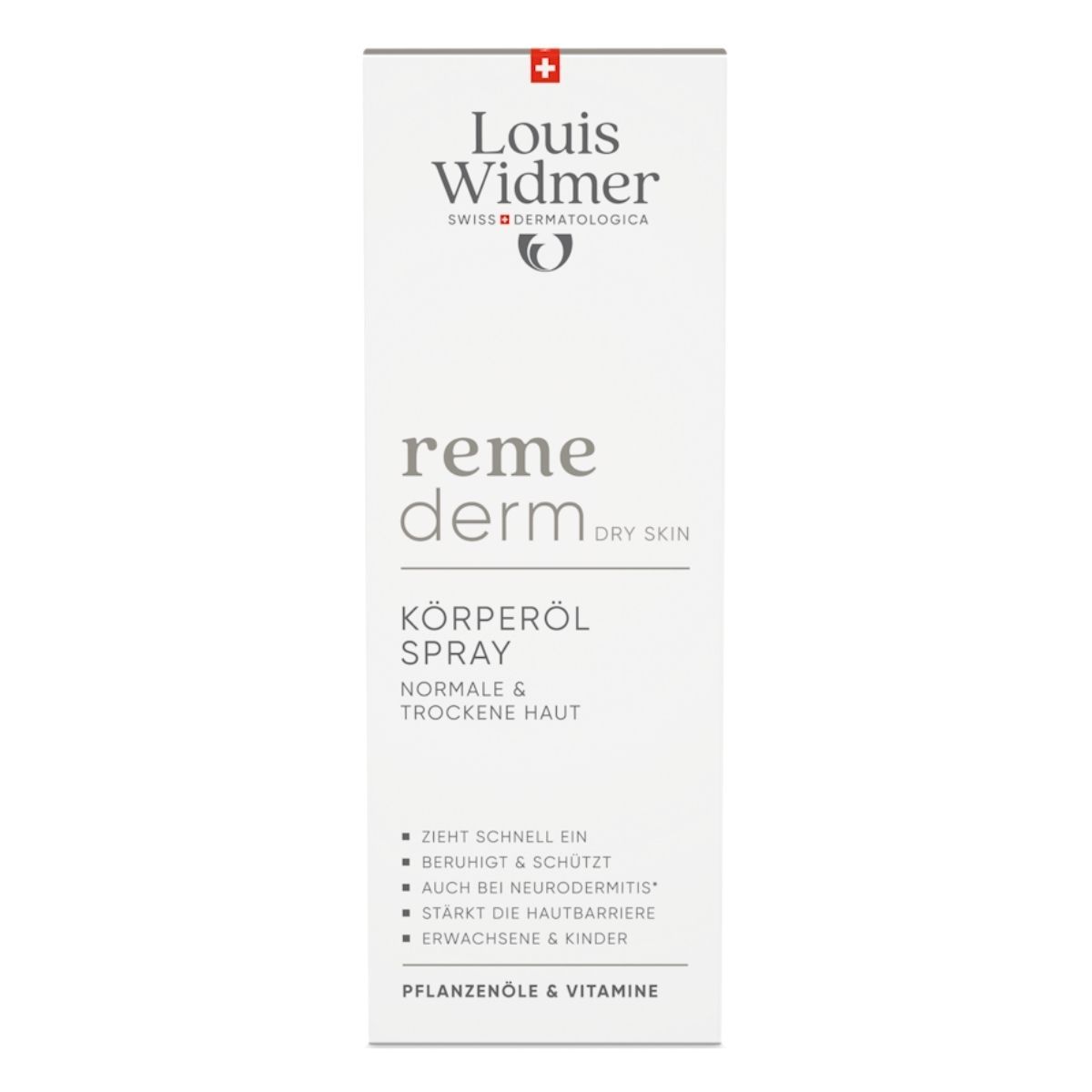 Louis Widmer Remederm Körperöl Spray - für trockene Hauut
