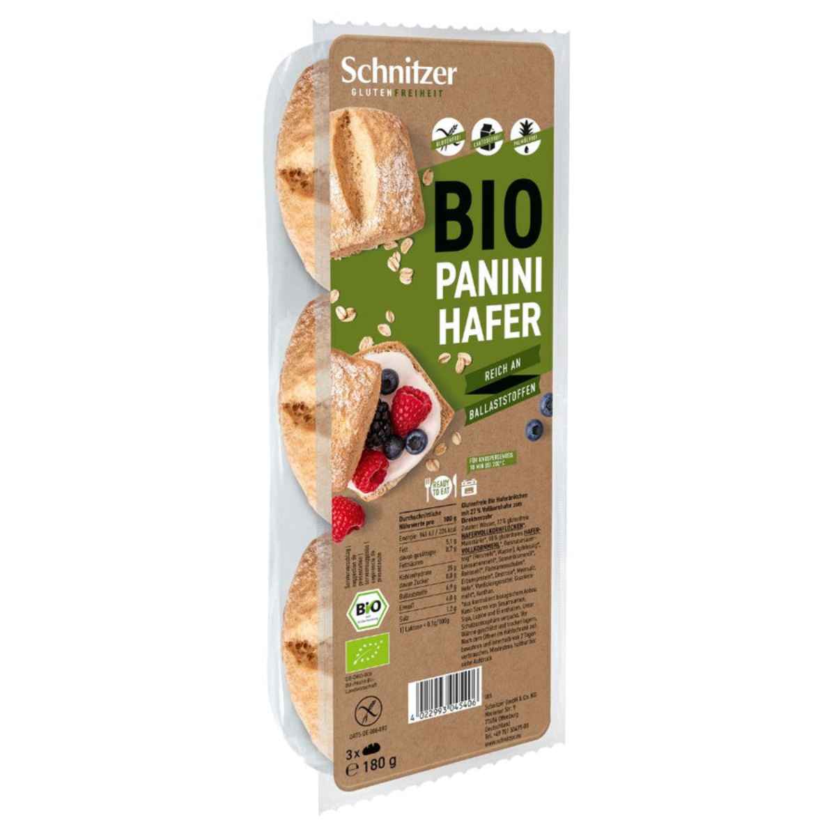 Schnitzer Bio Panini Hafer – Glutenfrei | vitaminplus