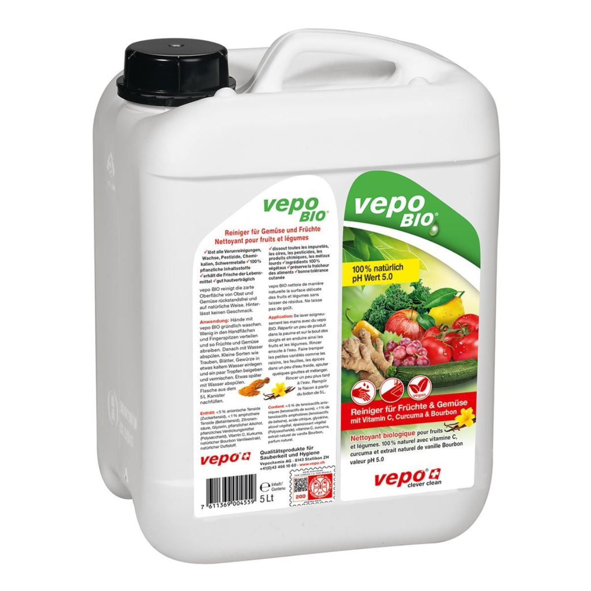 Vepo Bio Reiniger für Früchte & Gemüse - natürlich sauber & rückstandsfrei
