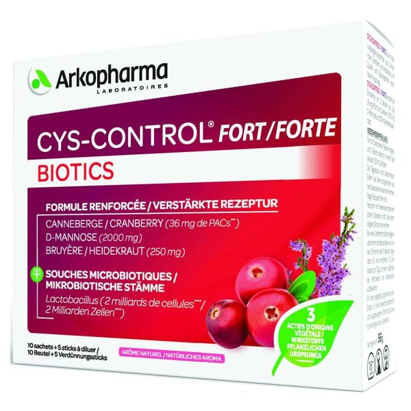 Acheter Cys-Control Forte Biotics sachet de 15 pièces