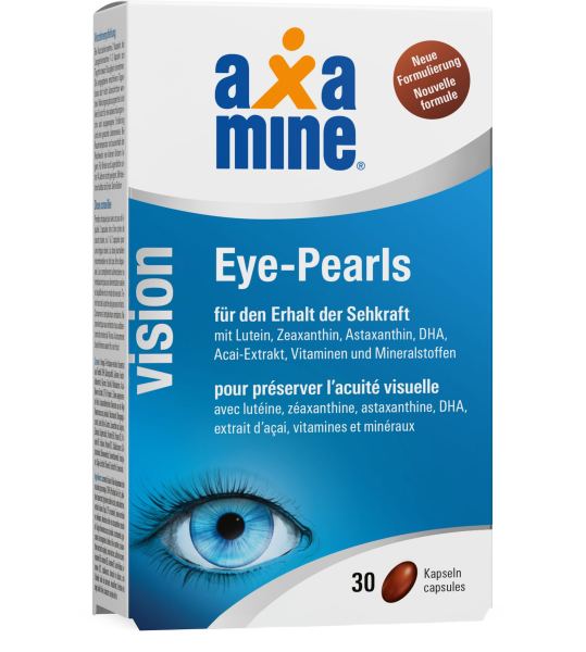 Axamine Vision Eye-Pearls 30 Kapseln - Augenkapseln für den Erhalt der ...