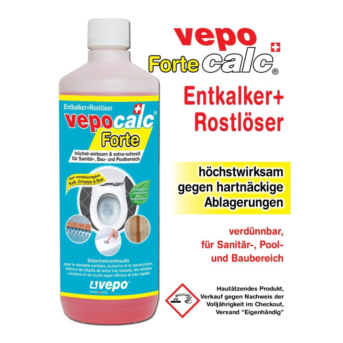 Vepocalc Forte Entkalker & Rostlöser – Extra stark
