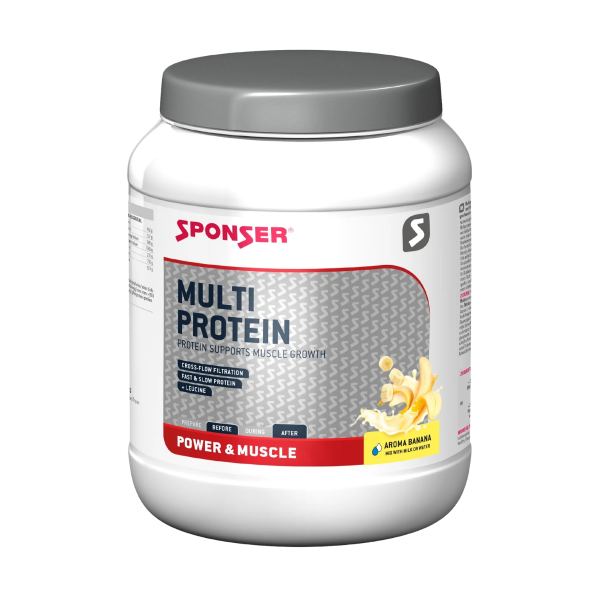 Sponser Multi Protein Pulver Banana - Protein Shake für den Muskelaufbau